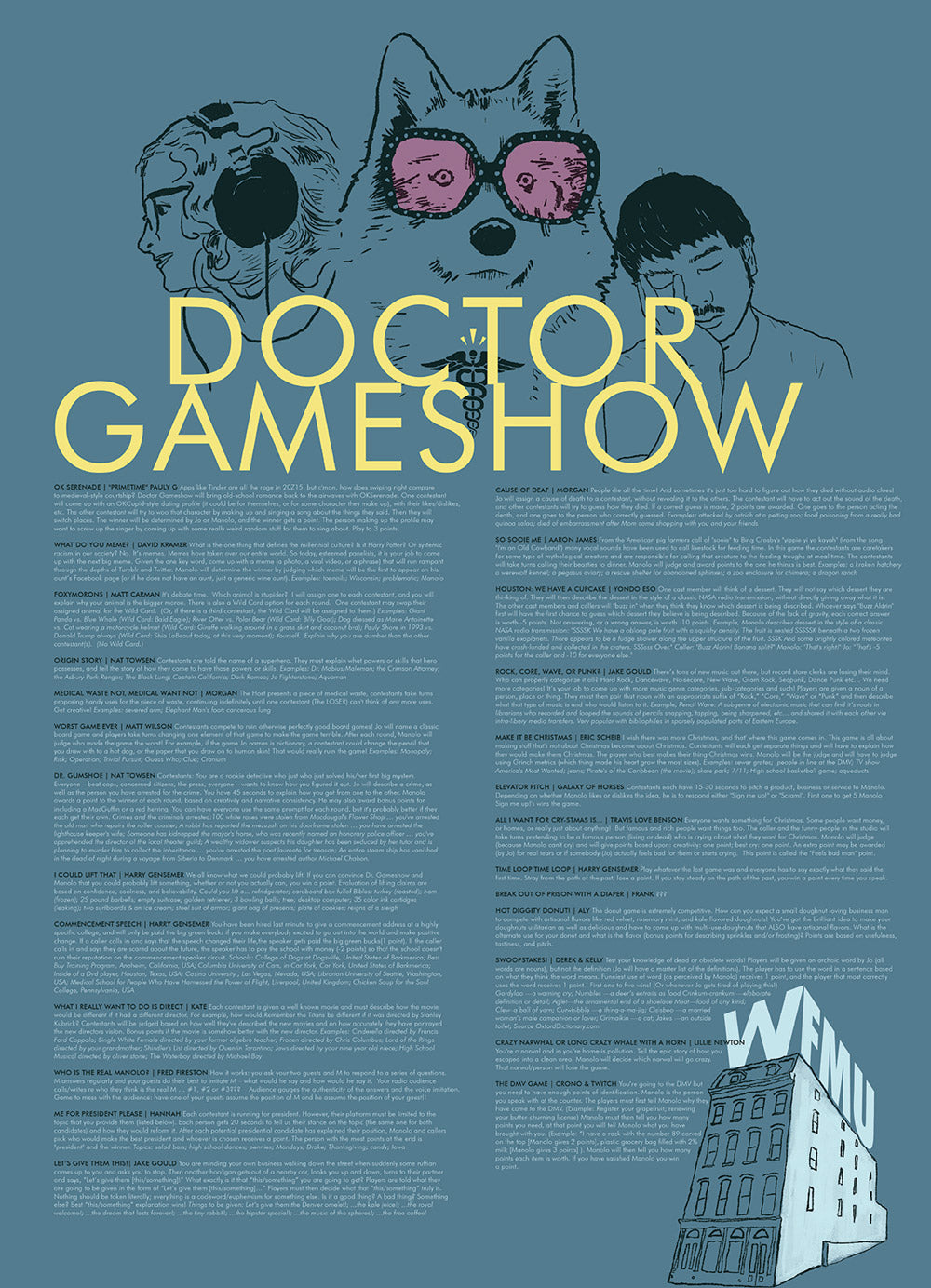 Dr. Gameshow's Winning Gameshows Infographic Poster – WFMU STORE